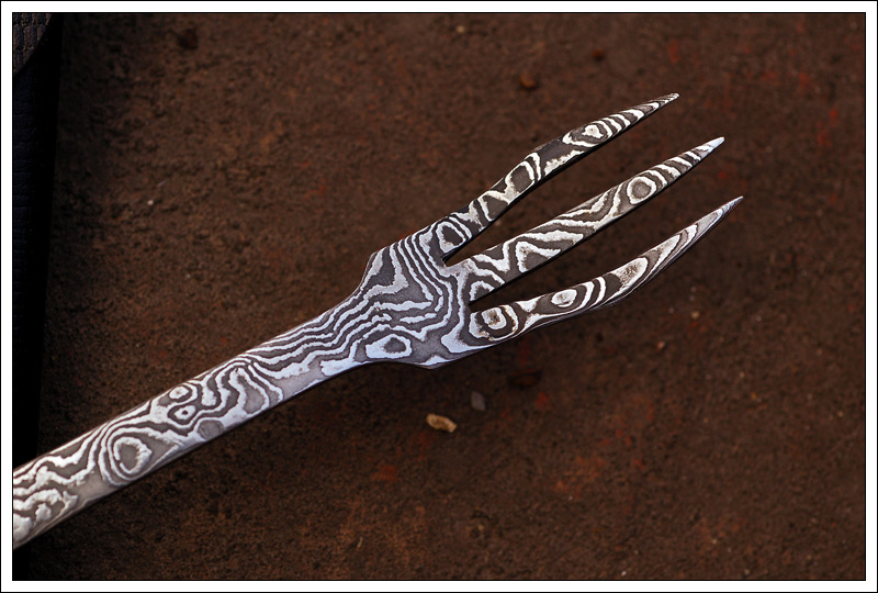 Stainless Damascus Fork - Show and Tell - Bladesmith's Forum Board