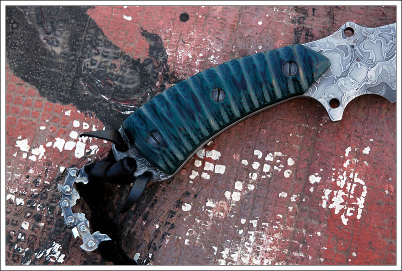 12" motorcycle chain san mai damascus machete - Show and Tell ...