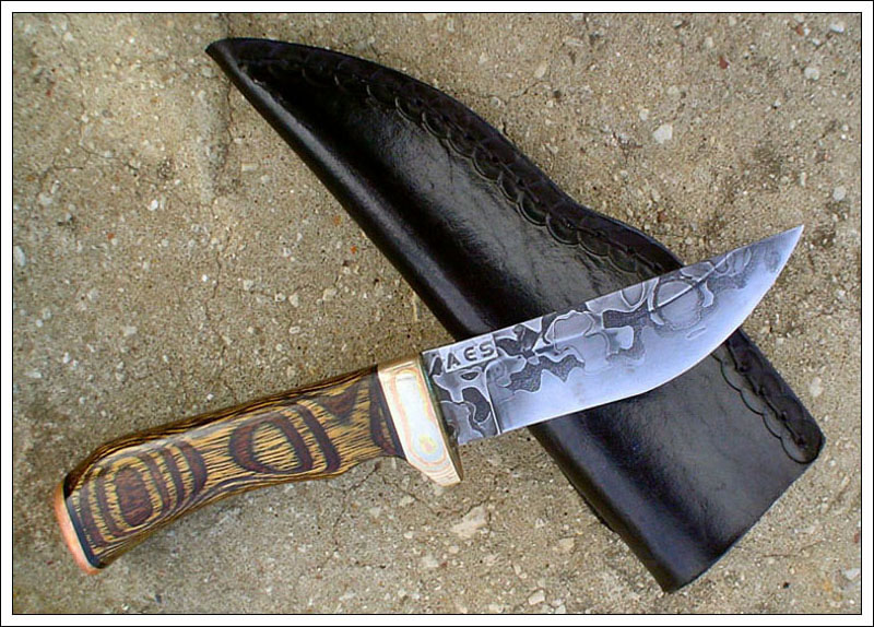 Motorcycle Chain San Mai Utility Knife - Show and Tell - Bladesmith's ...