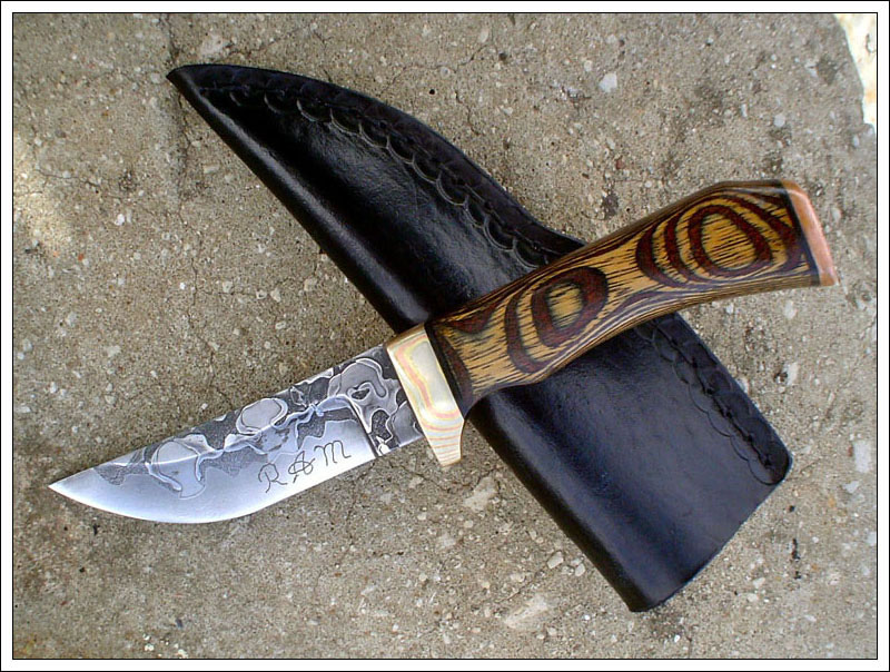 Motorcycle Chain San Mai Utility Knife - Show and Tell - Bladesmith's ...