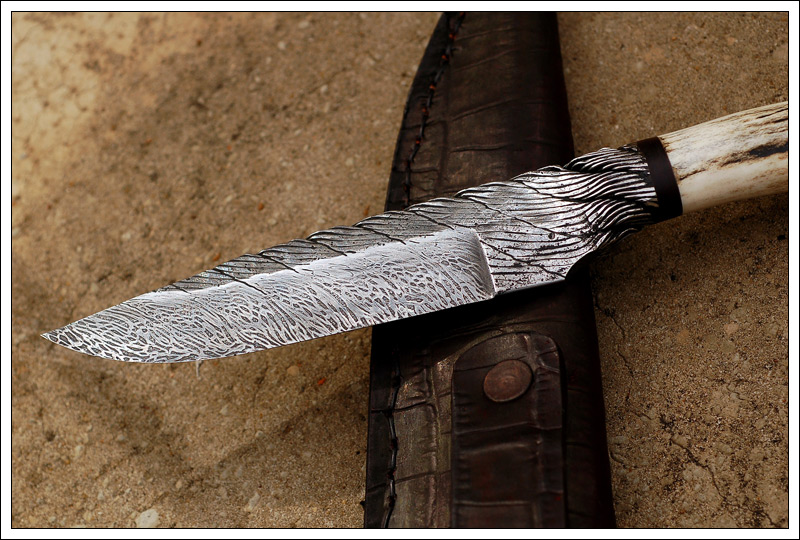 Cable Damascus Integral Clip Point | BladeForums.com