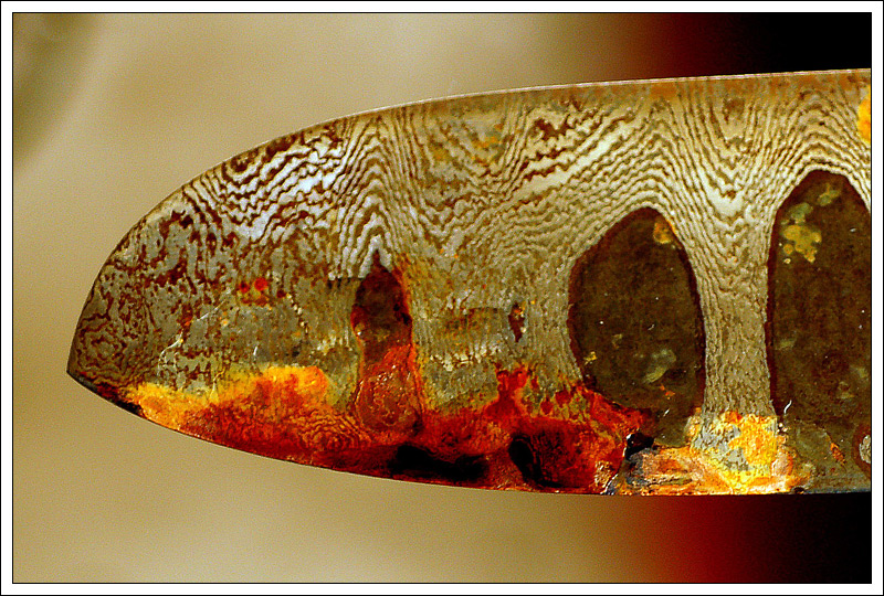 How to Remove Rust from a Carbon / Stainless San Mai Damascus Knife ...