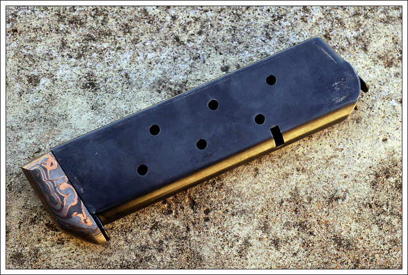 1911 magazine base plate in mokume | BladeForums.com