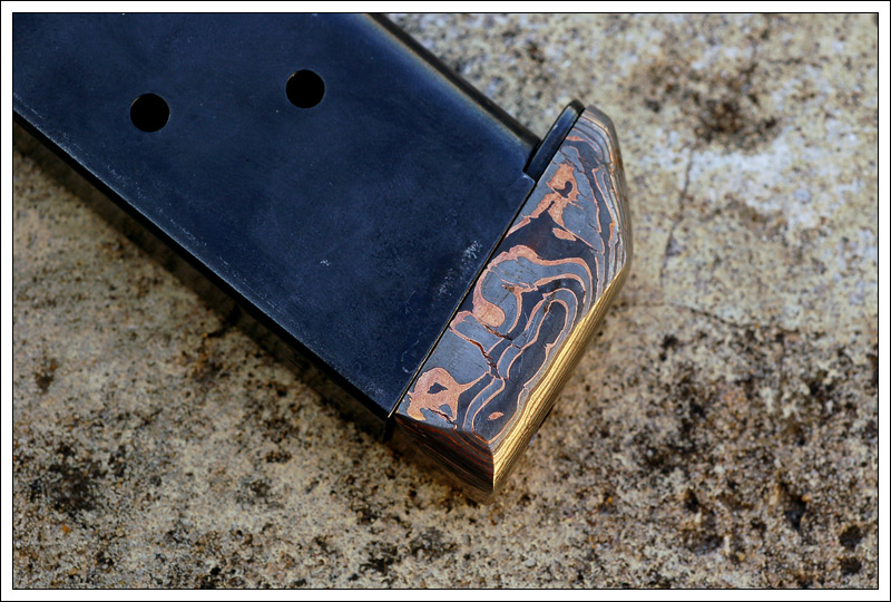 1911 magazine base plate in mokume | BladeForums.com
