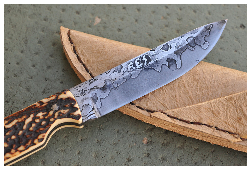 Motorcycle Chain San Mai and Stag Utility Knife | BladeForums.com