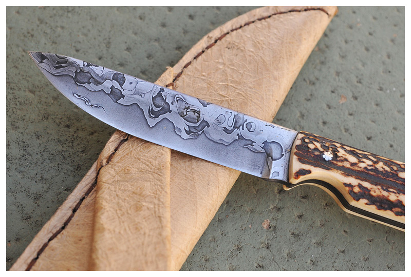 Motorcycle Chain San Mai and Stag Utility Knife | BladeForums.com