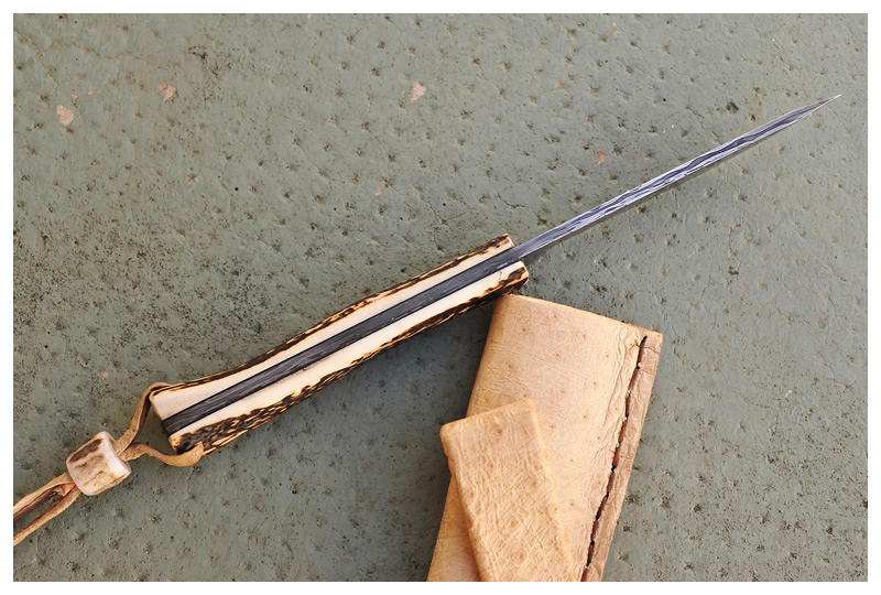 Motorcycle Chain San Mai and Stag Utility Knife | BladeForums.com