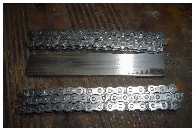 Knifemaking - Making a Motorcycle Chain San Mai Damascus Knife ...