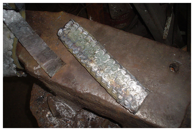 Knifemaking - Making a Motorcycle Chain San Mai Damascus Knife ...