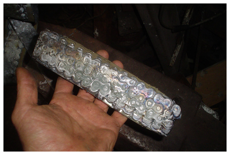 Knifemaking - Making a Motorcycle Chain San Mai Damascus Knife ...