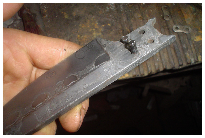 Knifemaking - Making a Motorcycle Chain San Mai Damascus Knife ...